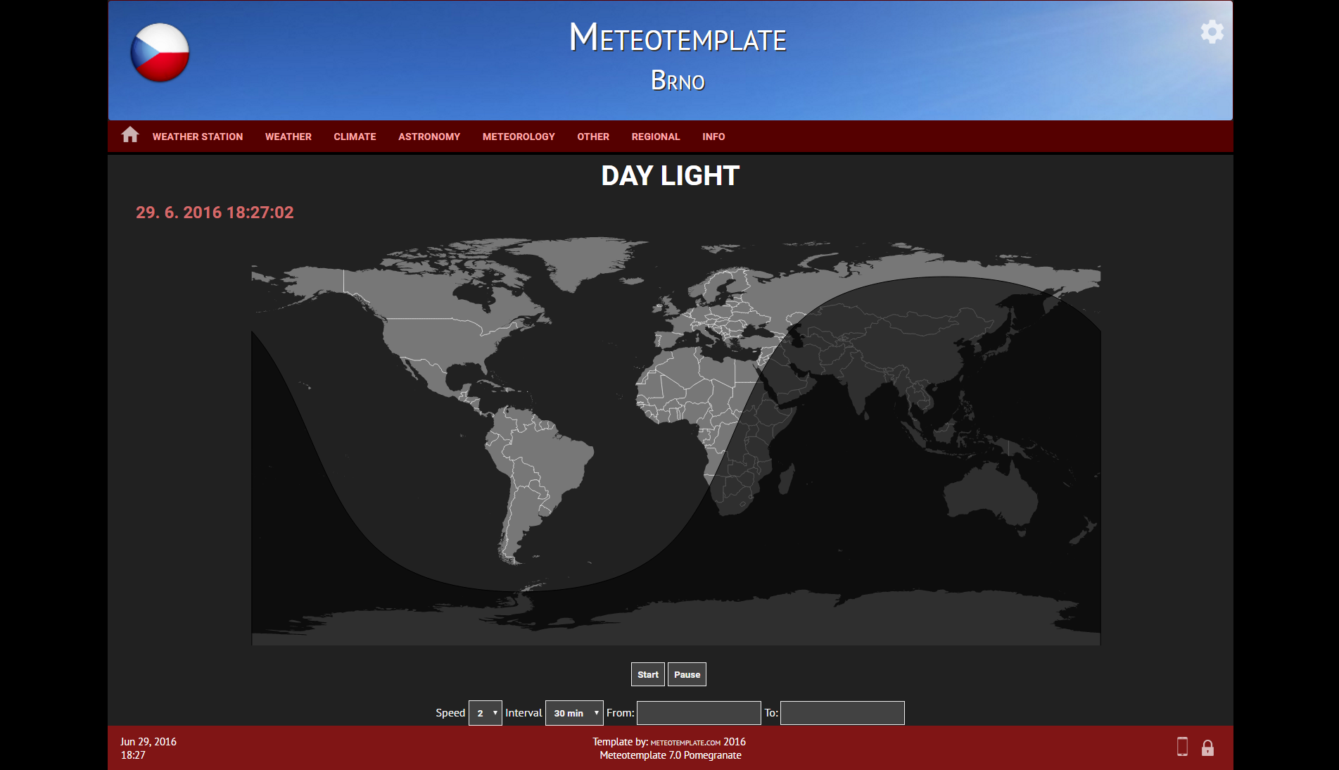 Meteotemplate - free weather website template