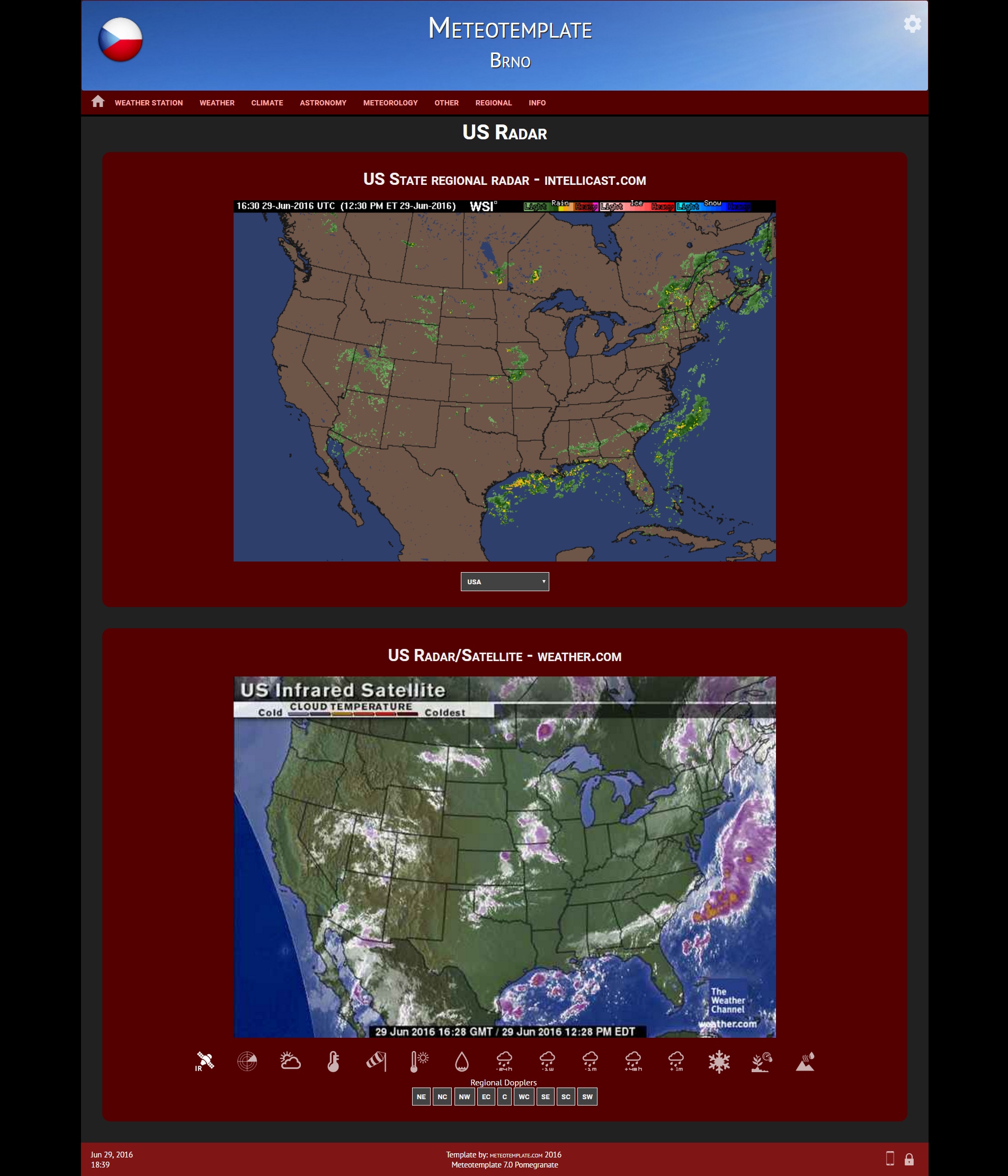 Meteotemplate - free weather website template