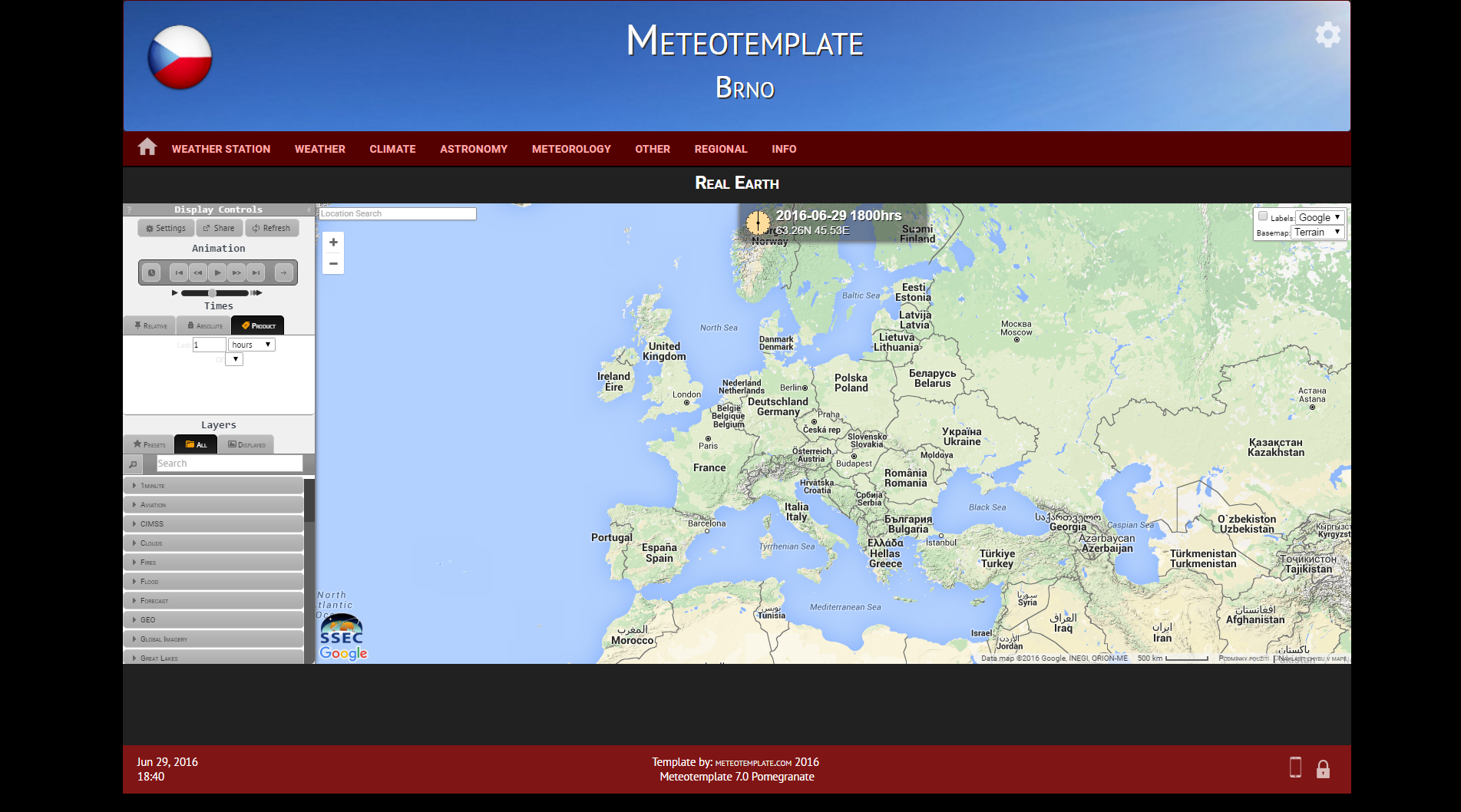 Meteotemplate - free weather website template